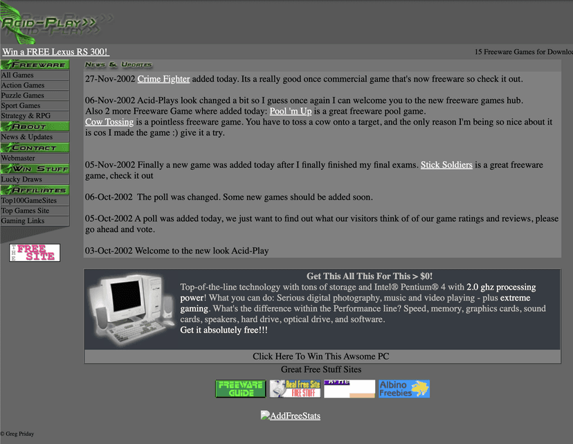 Retrospective - The Acid-Play Freeware Gaming Archive Story
